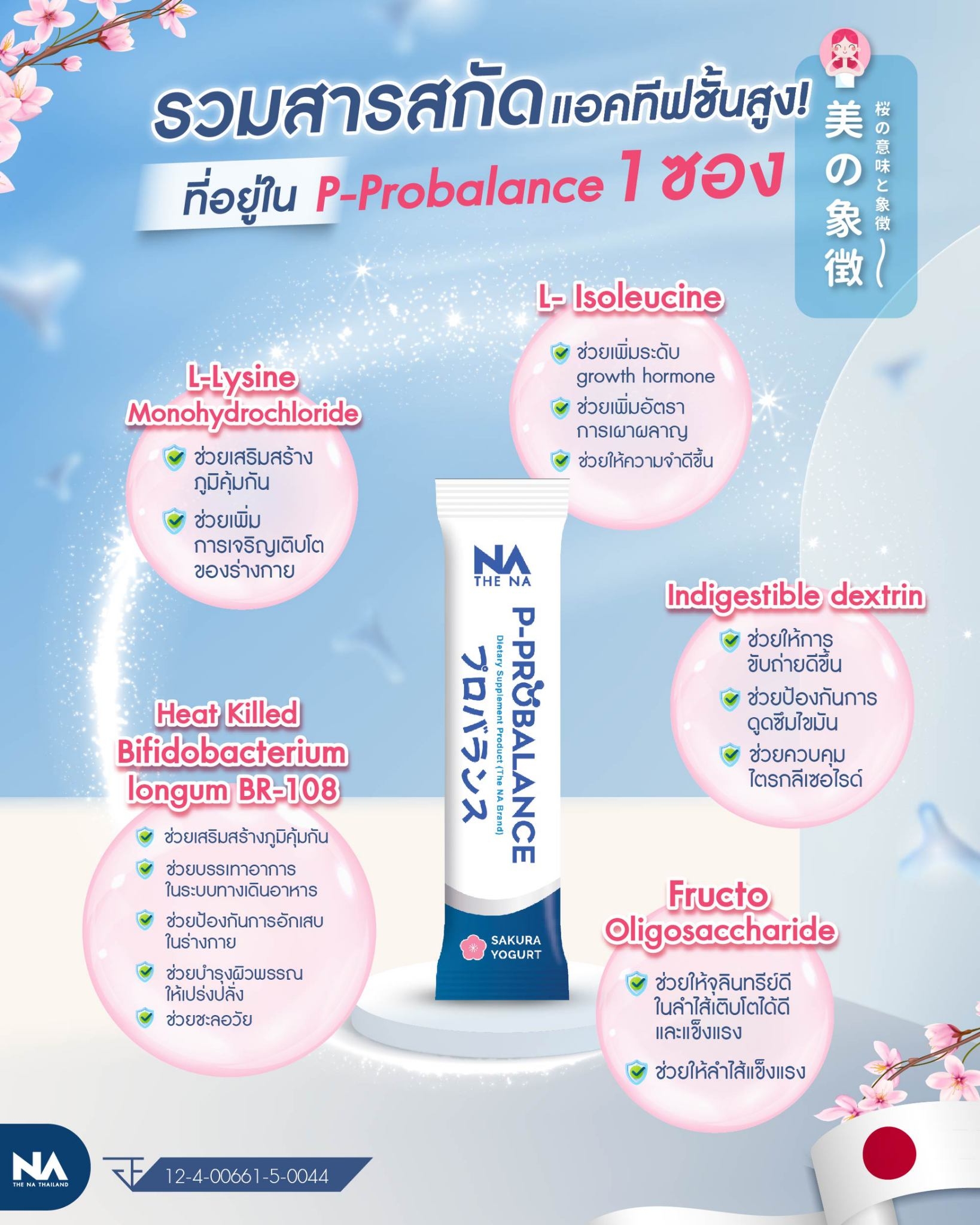 The Na P Probalance Jelly 1 กล่อง 20 ซอง พีโปรบาลานซ์ Postbiotics โพสไบโอติก ท้องผูก ถ่ายยาก ...