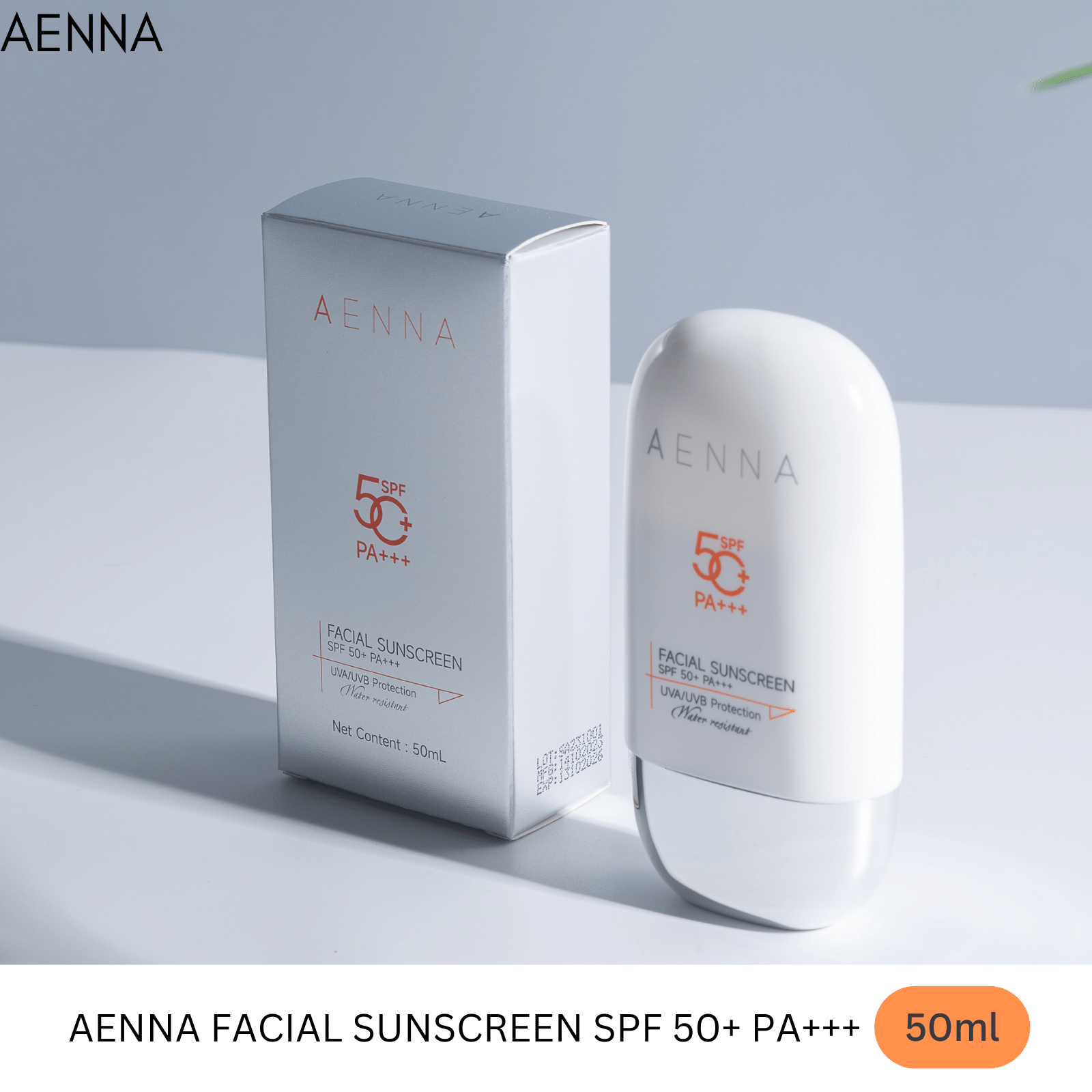 AENNA ครีมกันแดด สูตรกันน้ำ ปกป้อง ฟื้นฟู บำรุงแบบ 3in1 FACIAL ...