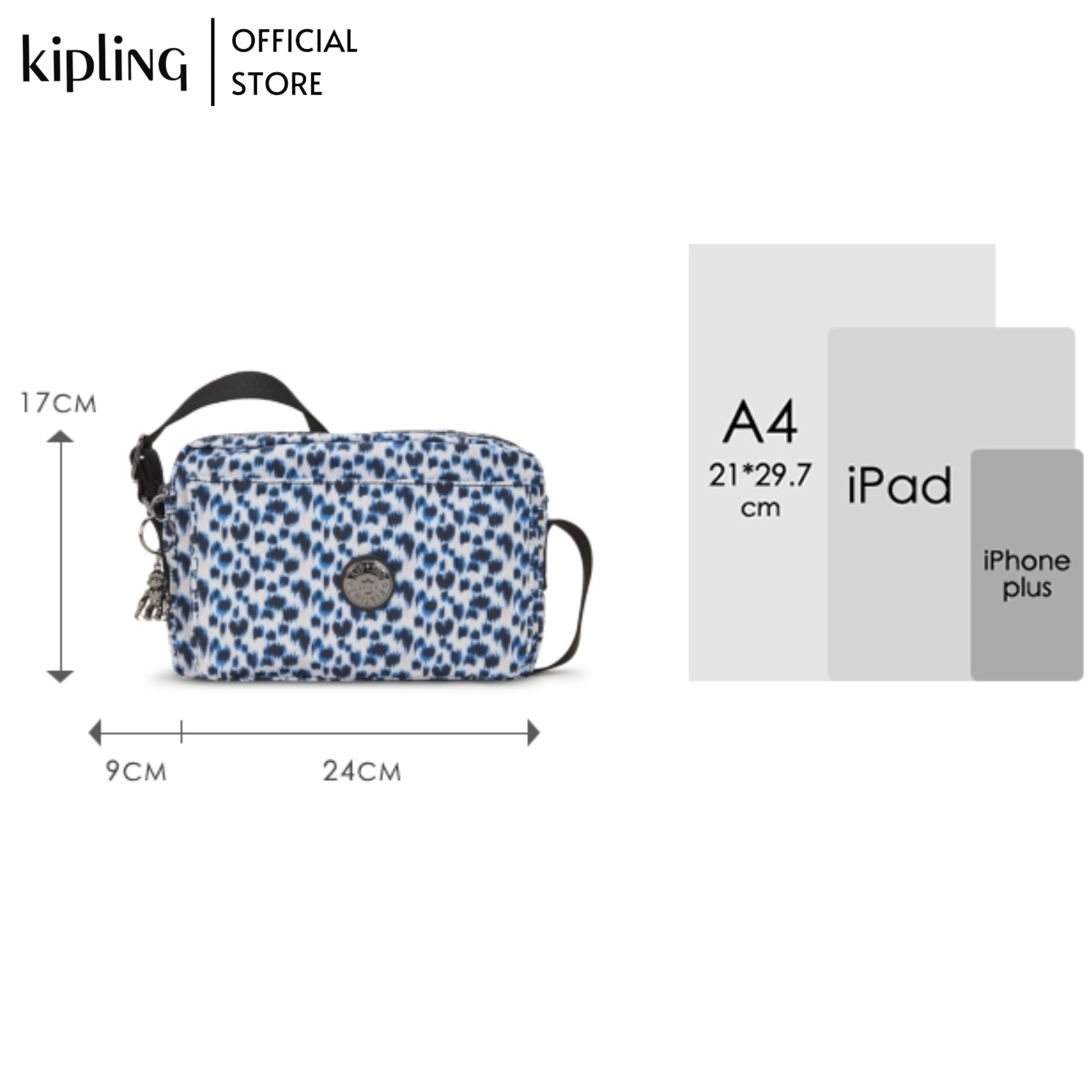 กระเป๋า Kipling รุ่น ABANU M สี CURIOUS LEOPARD | Shopee Thailand