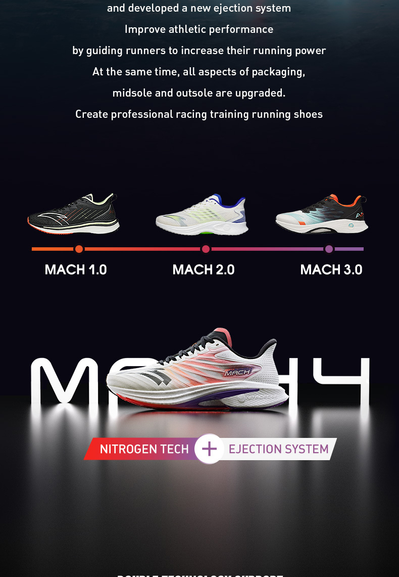 ANTA Mach 4 Men Running Shoes Nitroedge 1124A5583-7 Official Store ...