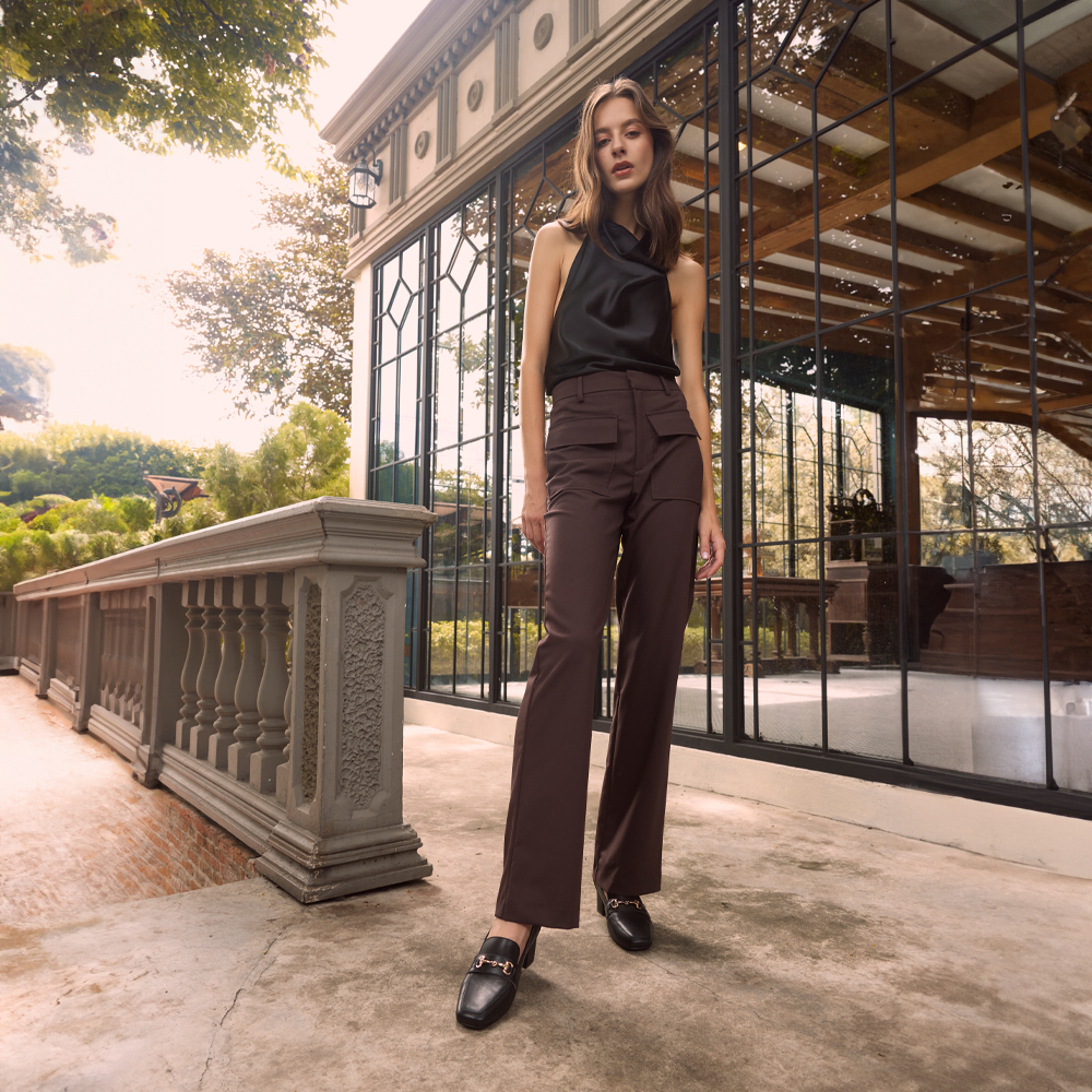 POLO CLUB รองเท้าหนัง รุ่นP1934 สีดำ | รองเท้าคัดชูผู้หญิง สูง 2 นิ้ว ...