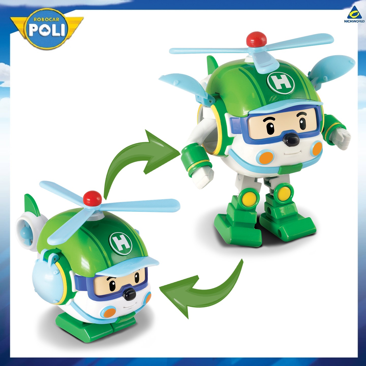 ROBOCAR POLI Helly Transforming Robot 4" ของเล่นหุ่นแปลงร่าง โรโบคาร์ โ ...