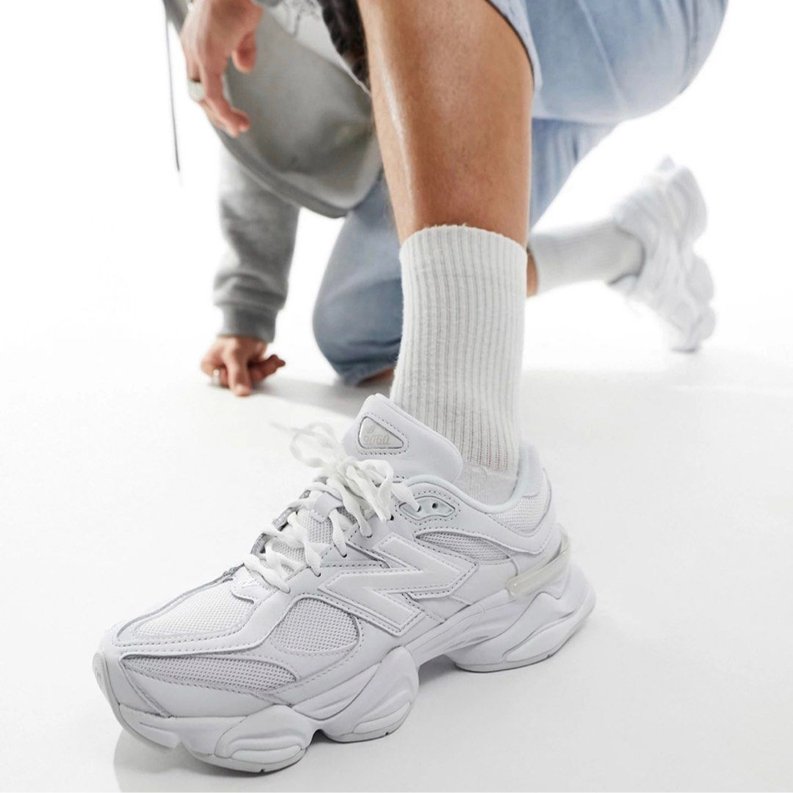 New Balance รองเท้าผ้าใบ รองเท้าแฟชั่น NB ND UX 9060 Triple White ...