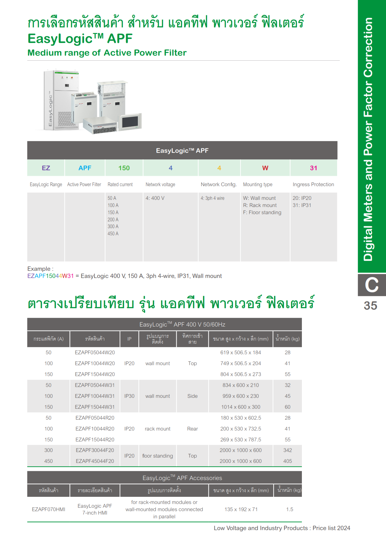 Schneider APF EZAPF05044R20 50A 400V 50/60Hz Active Harmonic Filter ...