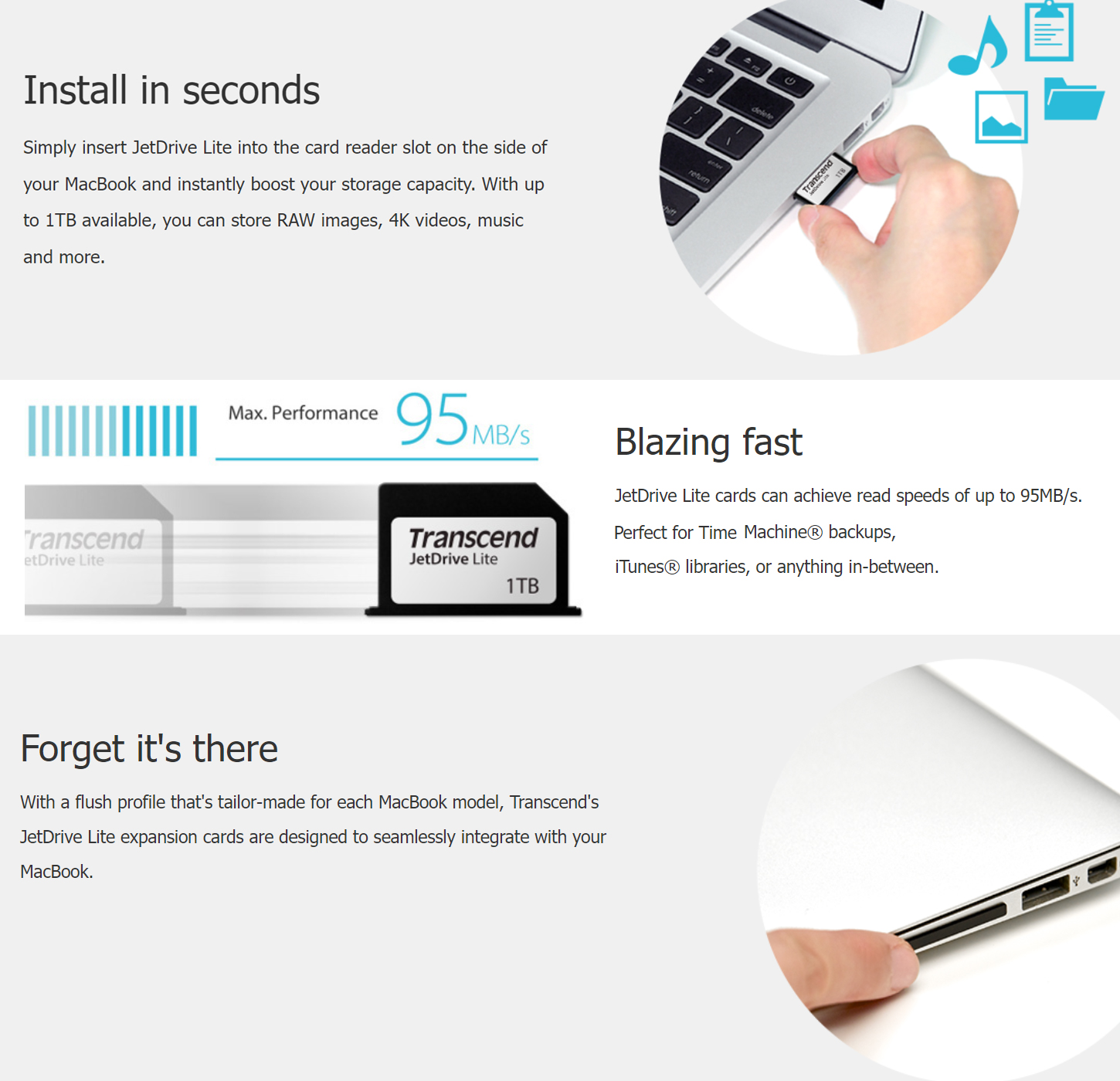 Transcend JetDrive Lite 330 : Expansion Cards for Mac 256GB 512GB 1TB รับประกัน 5 ปี ...
