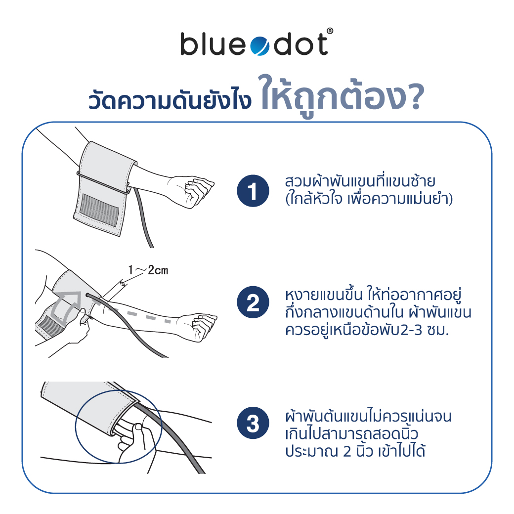 (พร้อมส่ง) เครื่องวัดความดันโลหิต ที่ต้นแขน[รับประกัน 3 ปี]Bluedot Blood Pressure Monitor รุ่นB ...