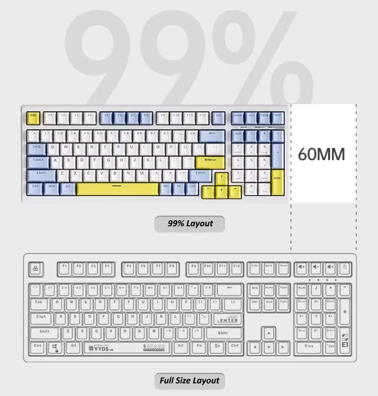 Xinmeng K980 Tri-mode RGB Hotswappable Mechanical Keyboard
