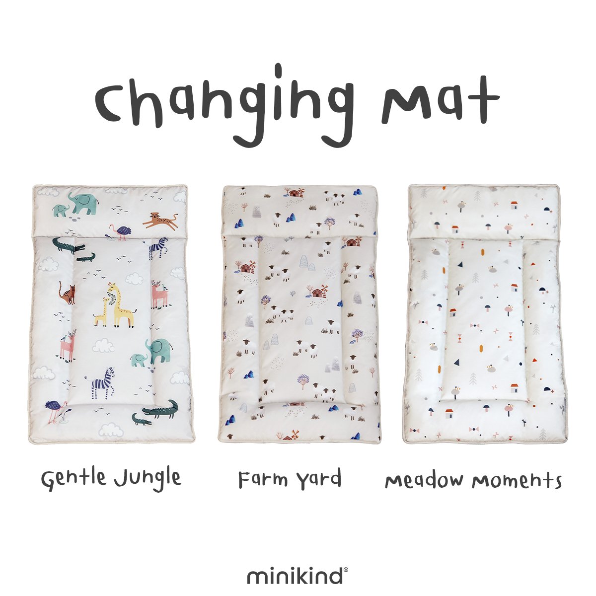 Minikind Changing Mat เบาะรองเปลี่ยนผ้าอ้อม แผ่นรองเปลี่ยนผ้าอ้อม ...