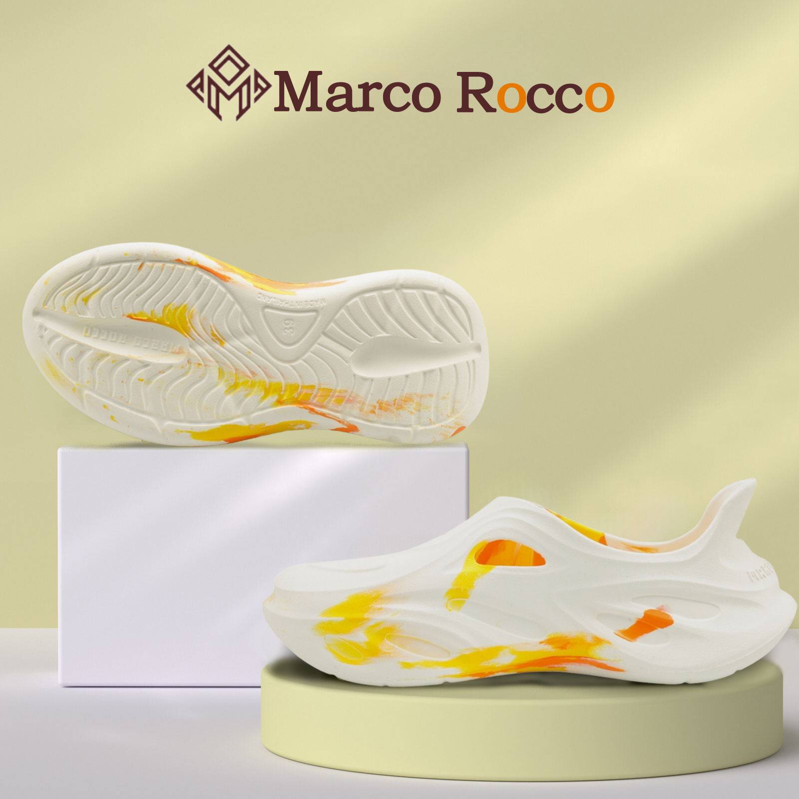 Marco Rocco รองเท้าแตะแบบสวม วัสดุEVA กันน้ำกันลื่น พื้นนิ่ม มีรูระบาย ...