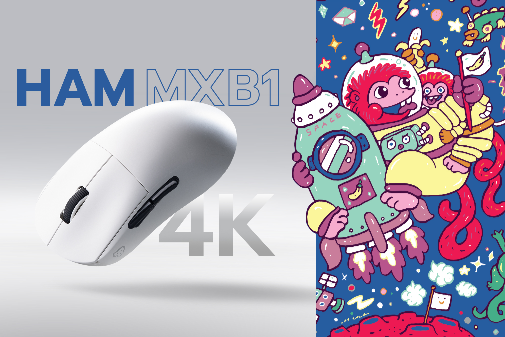 แถมแผ่นรองเมส์!! [สินค้าประกันศูนย์ 1 ปี] SARU เมาส์เกมมิ่งไร้สาย 4K ...