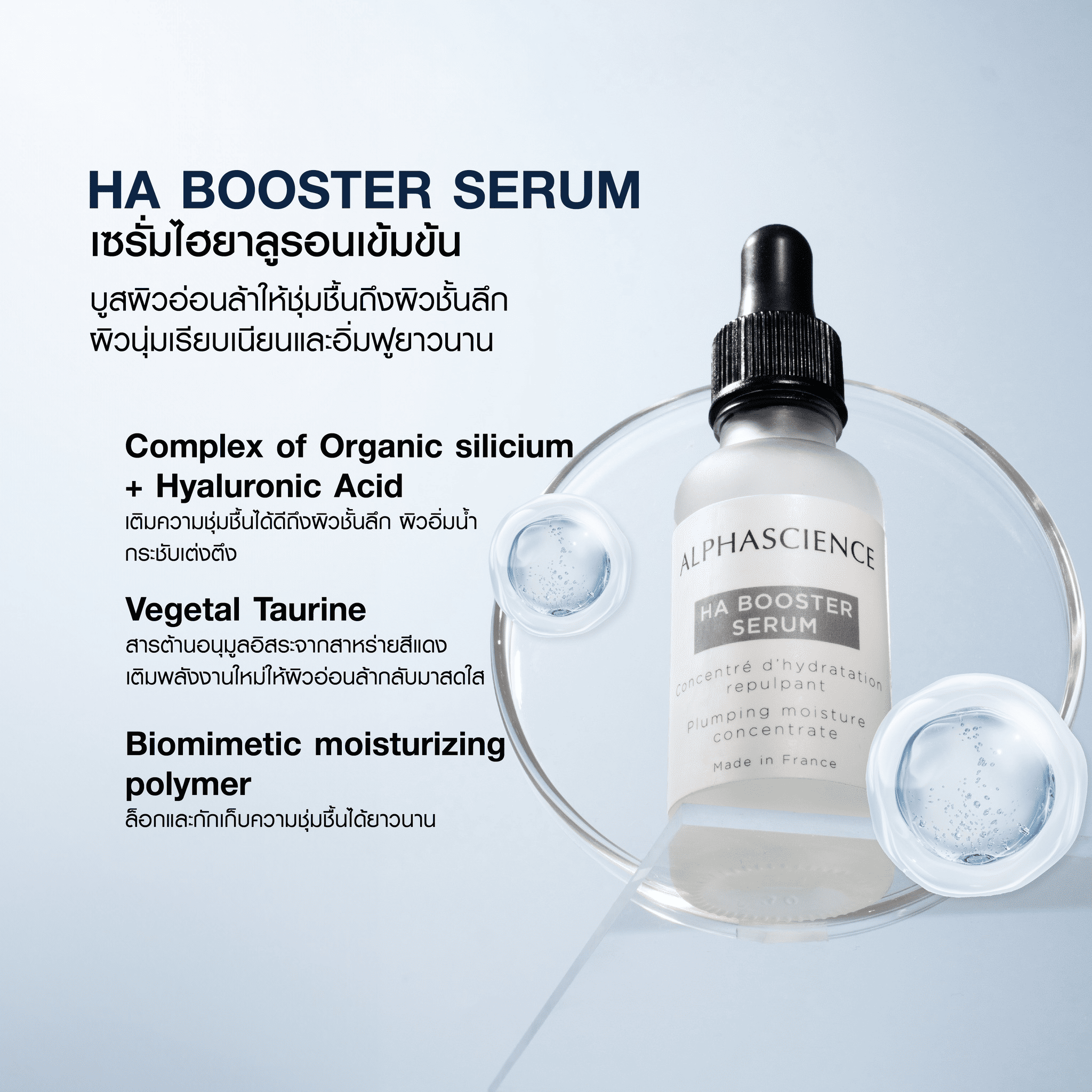 ALPHASCIENCE HA BOOSTER SERUM อัลฟ่าไซแอนซ์ เอชเอ บู๊สเตอร์ เซรั่ม เซรั่มไฮยาลูรอน ผิวอิ่มน้ำ ...