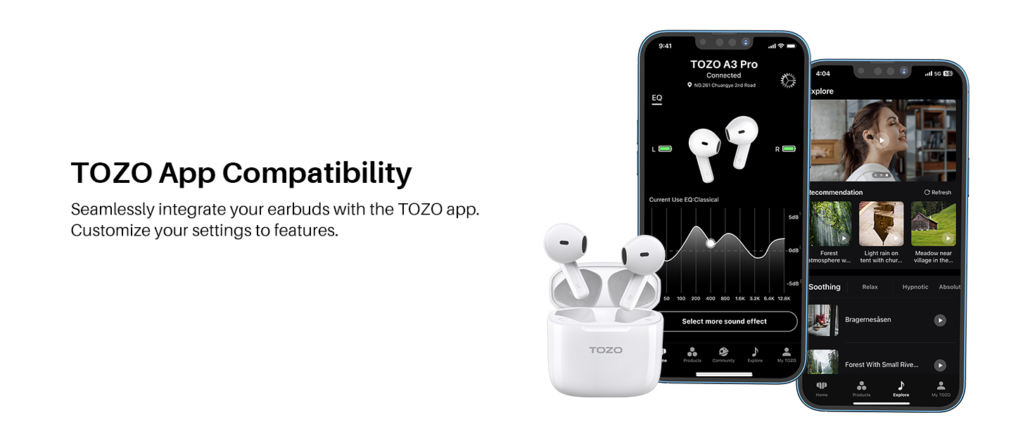Tozo A3 Pro True Wireless Earbuds White หูฟังไร้สาย | Shopee Thailand
