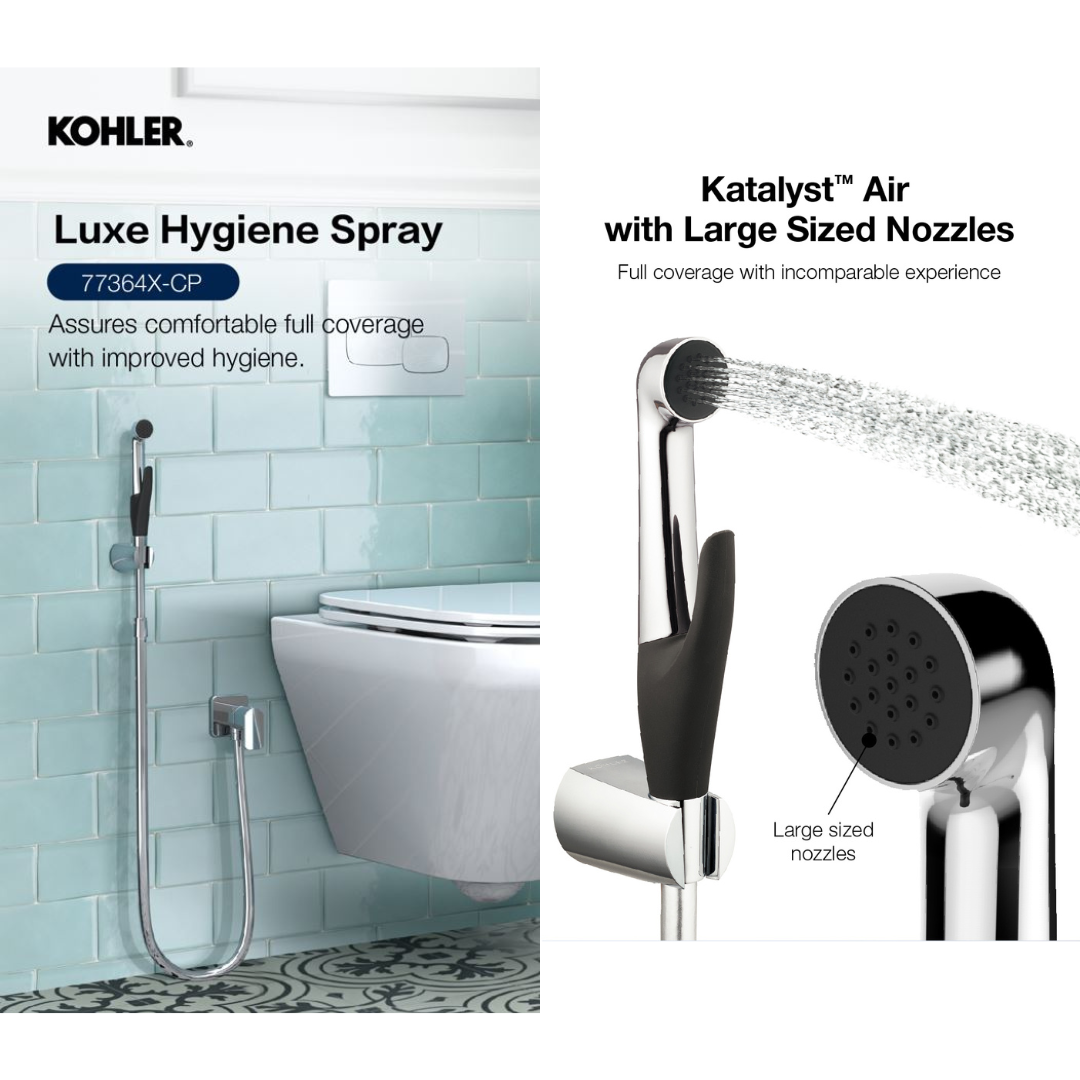 KOHLER Luxe hygiene spray w/hose and fixed wall bracket สายฉีดชำระรุ่น ...