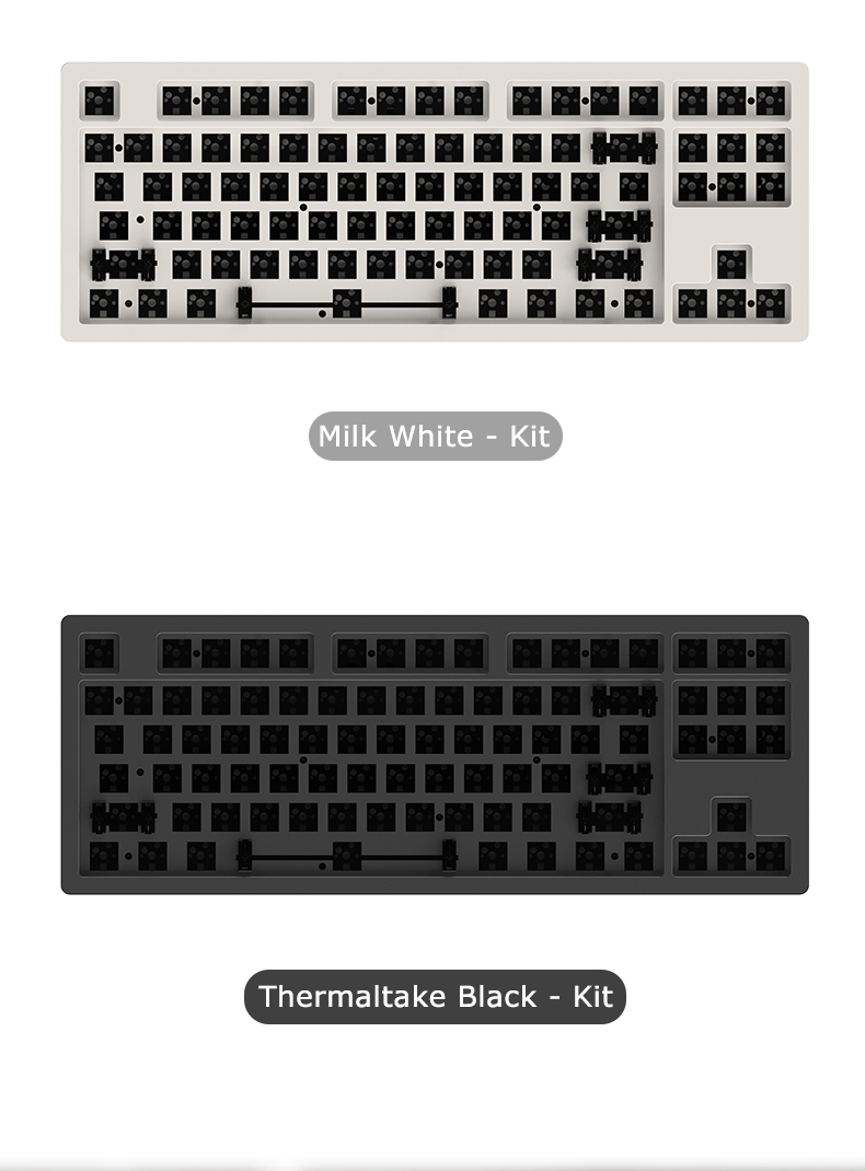 คีย์บอร์ดเกมมิ่ง Ajazz AKC087 87Key TKL Steel-Stacked Body Frame Yellow Switch Mechanical ...