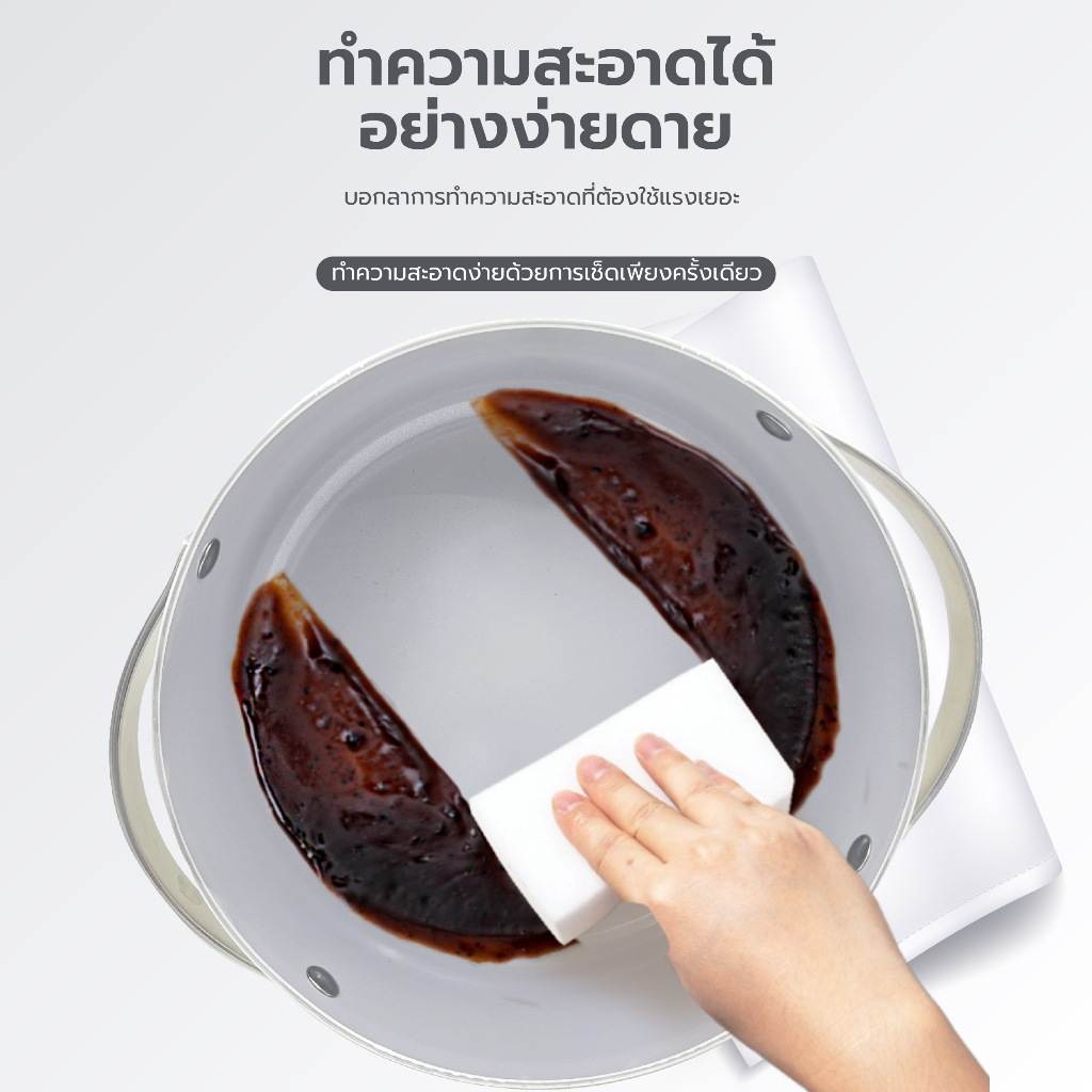 Russell Taylors ชุดเครื่องครัวเซรามิกไม่ติดกระทะ 10 ชิ้นหม้อซุปหม้อเตา ...