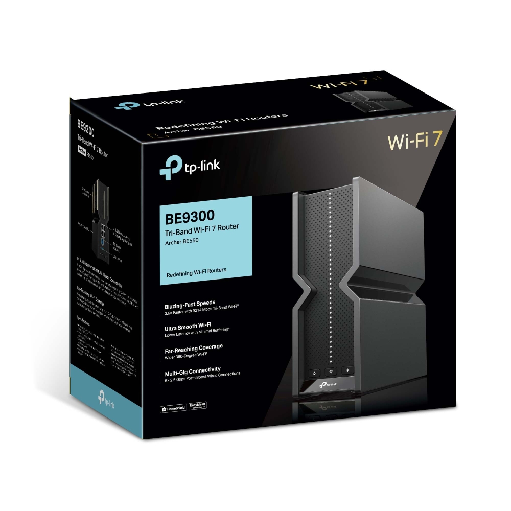 TP-Link Archer BE550 เราเตอร์ไวไฟ7 BE9300 Tri-Band Wi-Fi 7 Router ดาวน์ ...