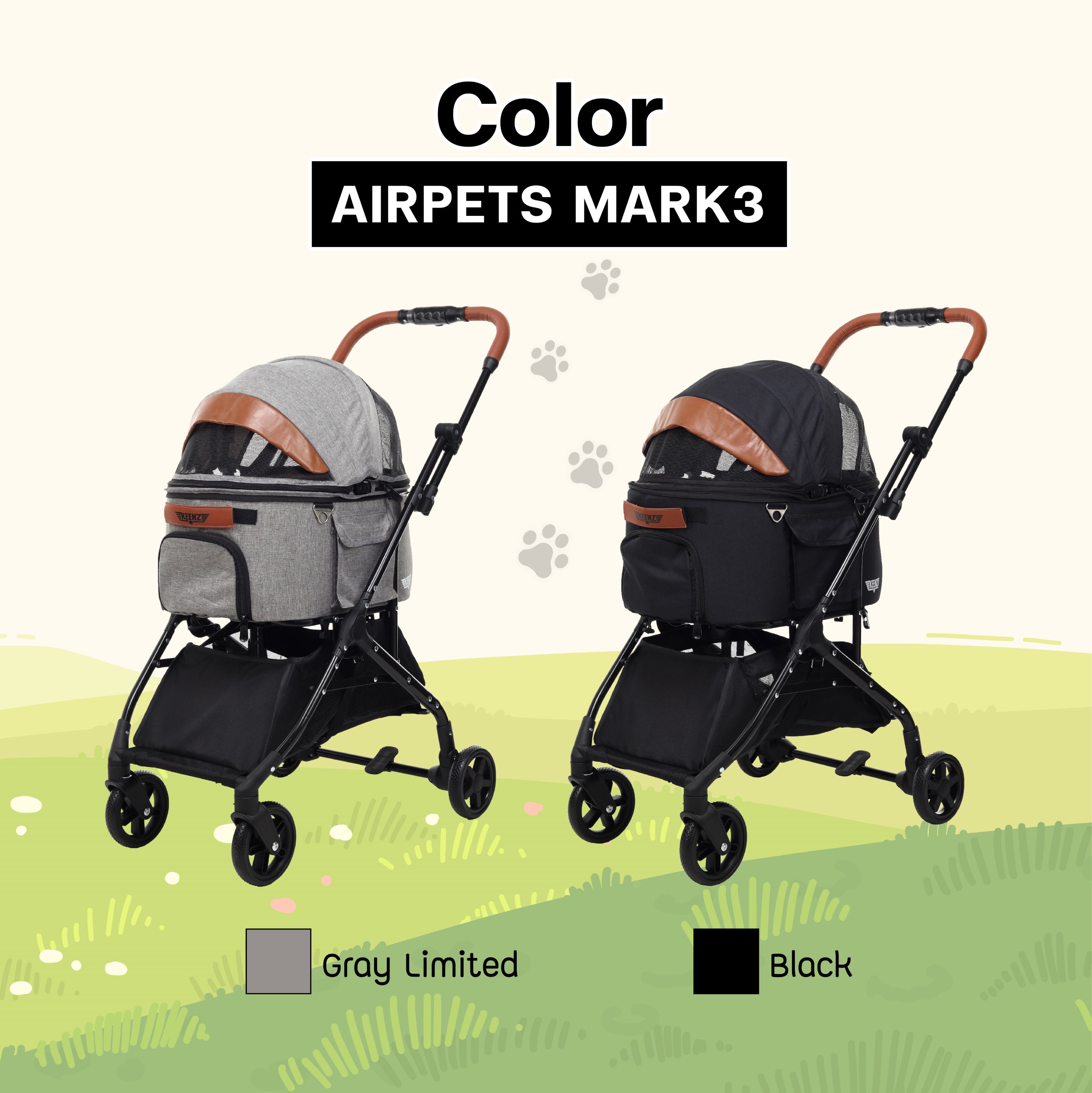 Keenz รุุ่น Airpets รถเข็นสัตว์เลี้ยง 3in1 กระเป๋าใส่สัตว์เลี้ยง(พันธุ์ ...