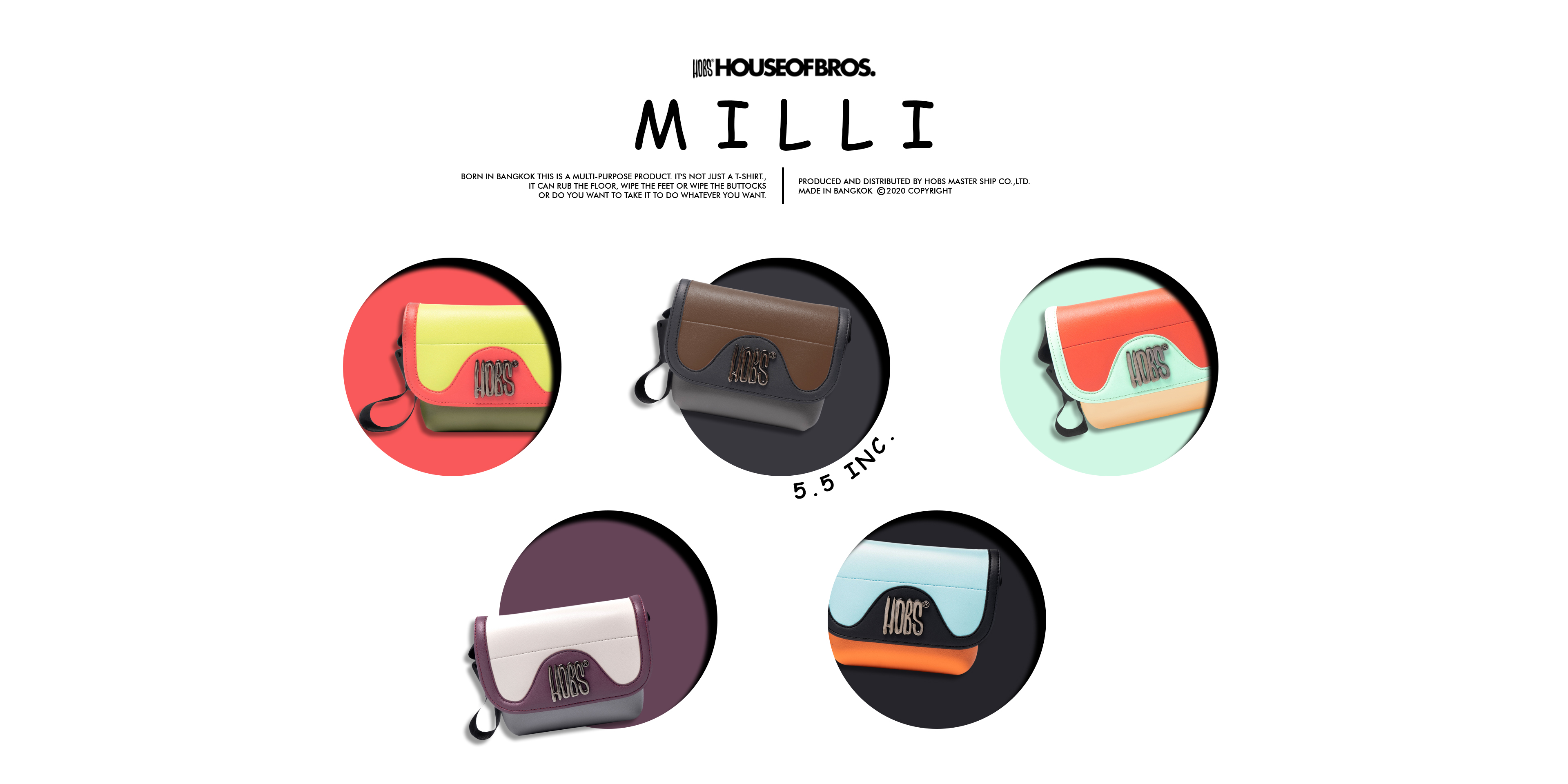 Hobs® กระเป๋าสะพายข้างจิ๋ว Milli | Crazy Collection Milli | Mini size 5.5 นิ้ว | Shopee Thailand