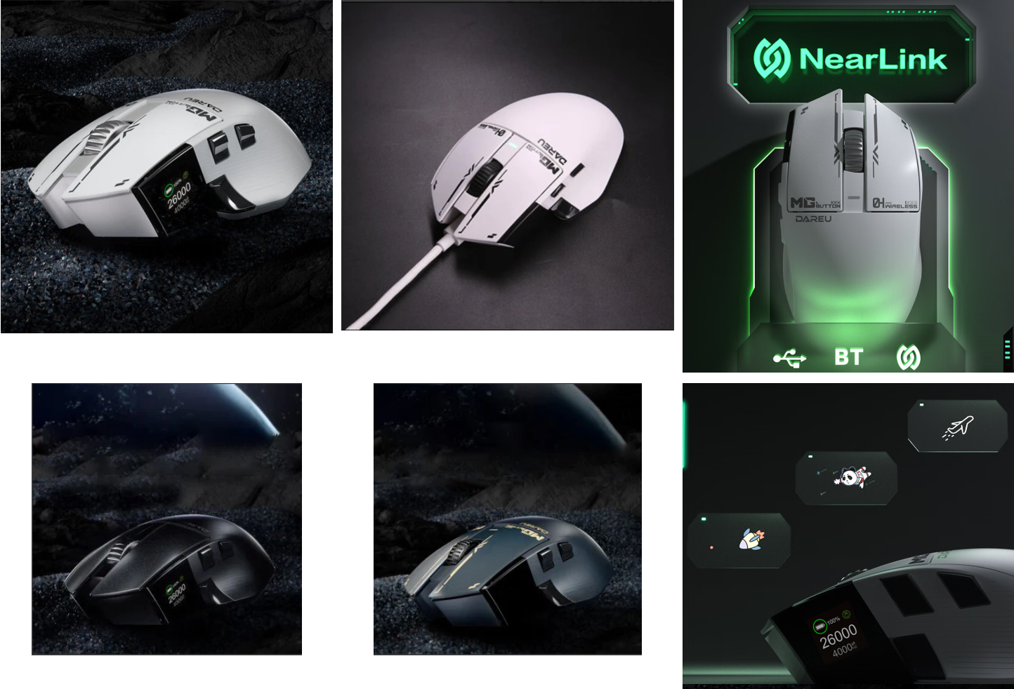 DAREU A980 PRO MAX 8Khz Three Mode Mouse เม้าส์เกมมิ่งไร้สาย 8Khz มีจอ TFT | Shopee Thailand