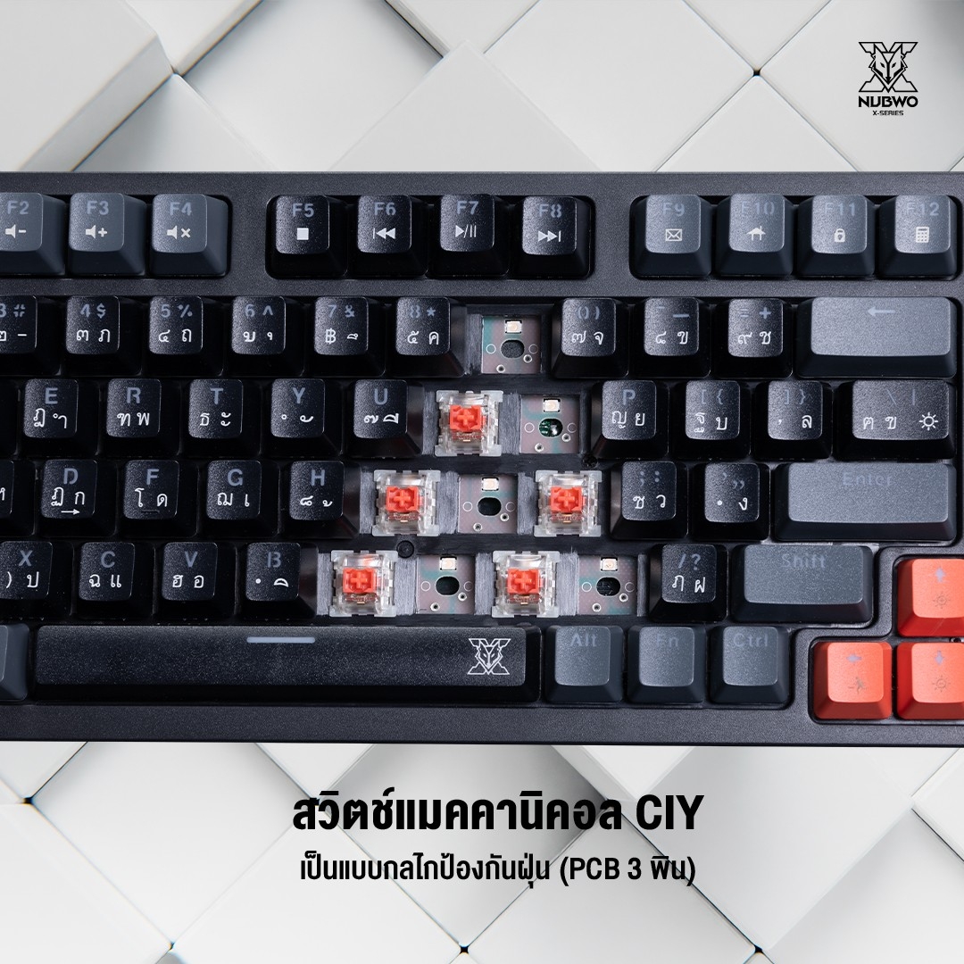 NUBWO คีย์บอร์ดเกมมิ่ง Mechanical MINI RGB CIY Switch มีให้เลือก 4 สี 2 ...