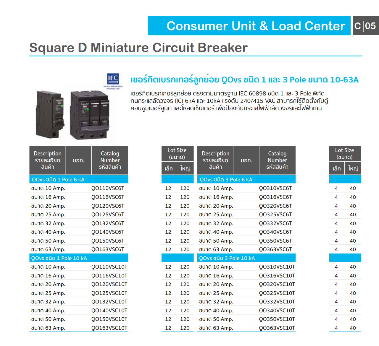 Schneider ลูกย่อย QO116VSC6T 1P 16A 6kA MCB Miniature Circuit Breaker SQD | Shopee Thailand