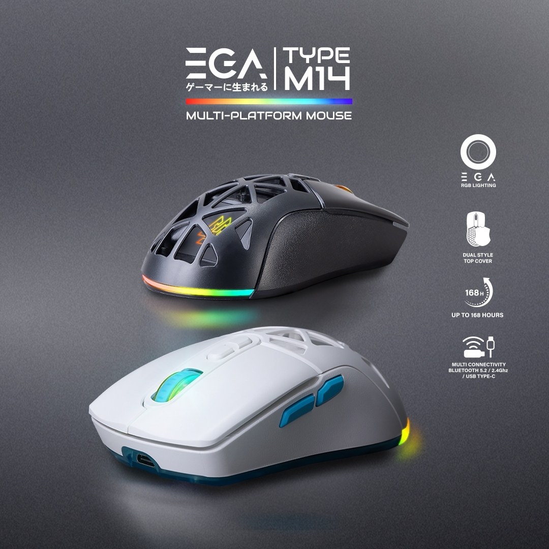 [รับประกัน 2 ปี] EGA Type M14 Gaming Mouse เมาส์เกมมิ่งไร้สาย Bluetooth ...