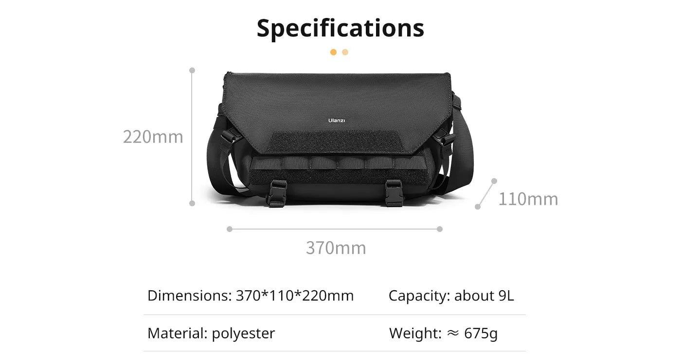 Ulanzi BC08 Camera Sling Bag กระเป๋ากล้องสะพายข้าง 9L GoPro DJI insta360 Mirrorless อุปกรณ์เสริม ...