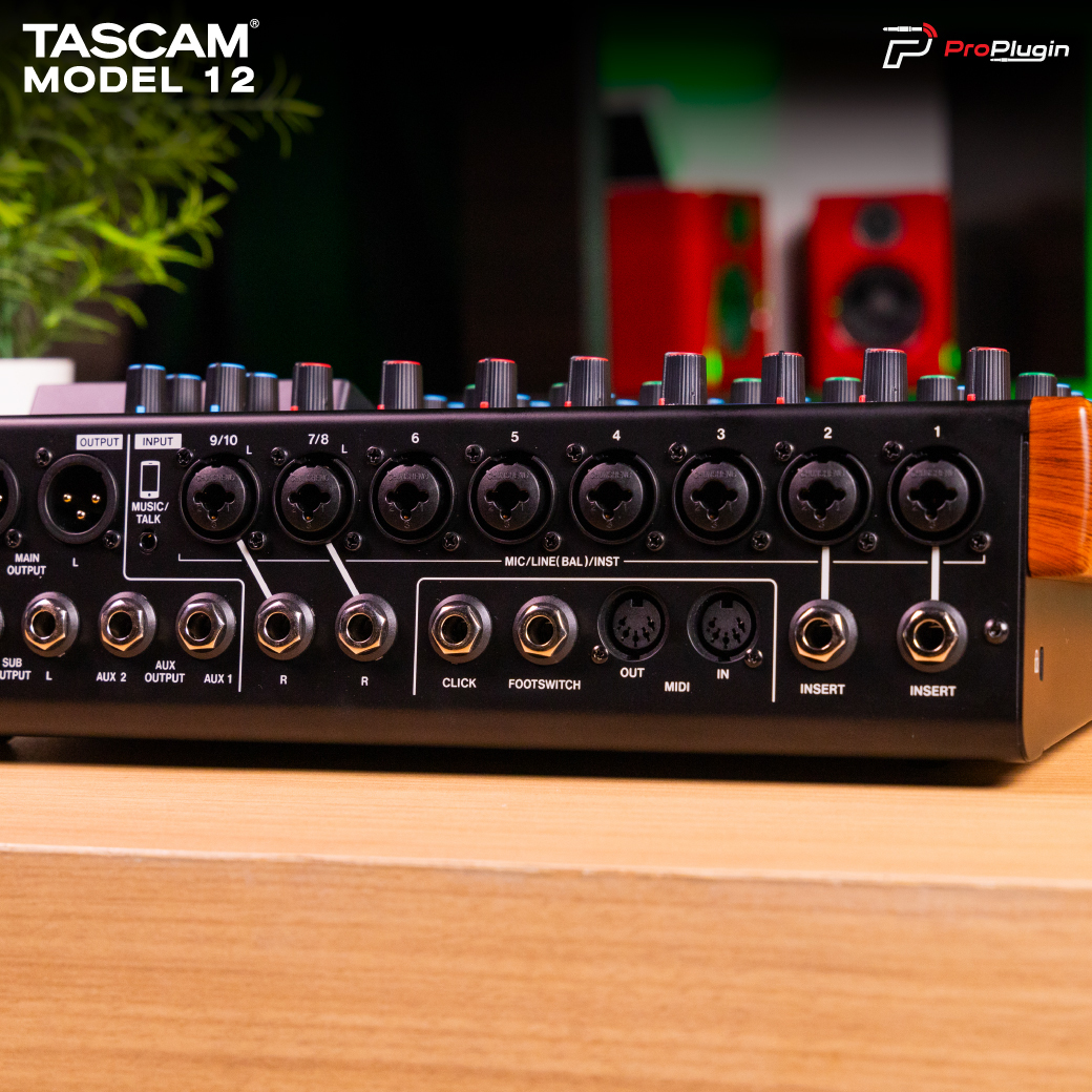 Tascam MODEL 12 Mixer รองรับการบันทึกเสียง คุณภาพระดับมืออาชีพ live streaming (ProPlugin ...