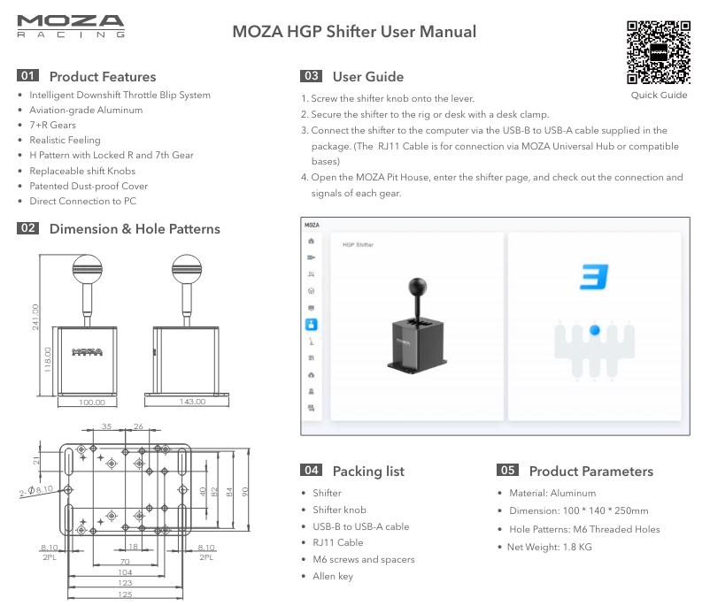 MOZA HGP Shifter เกียร์ รุ่น MZ-RS039 | Shopee Thailand