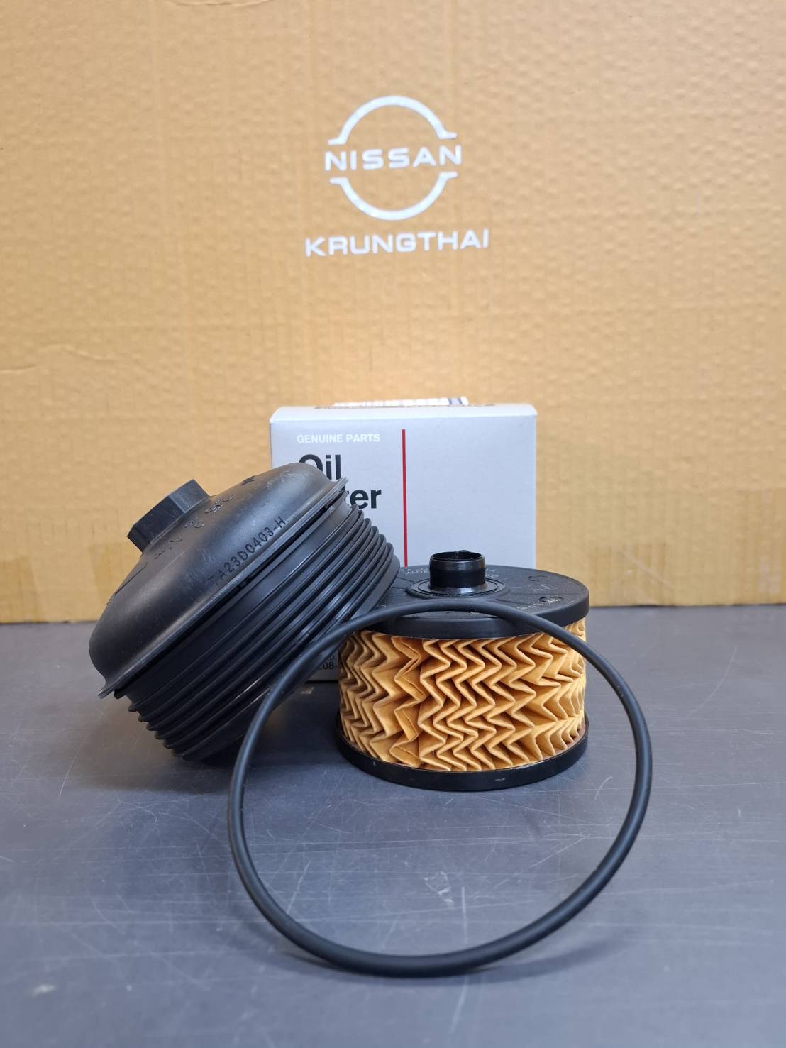 กรองน้ำมันเครื่อง + ฝาครอบ NISSAN ALMERA TURBO N18 15208-00Q1E | Shopee ...
