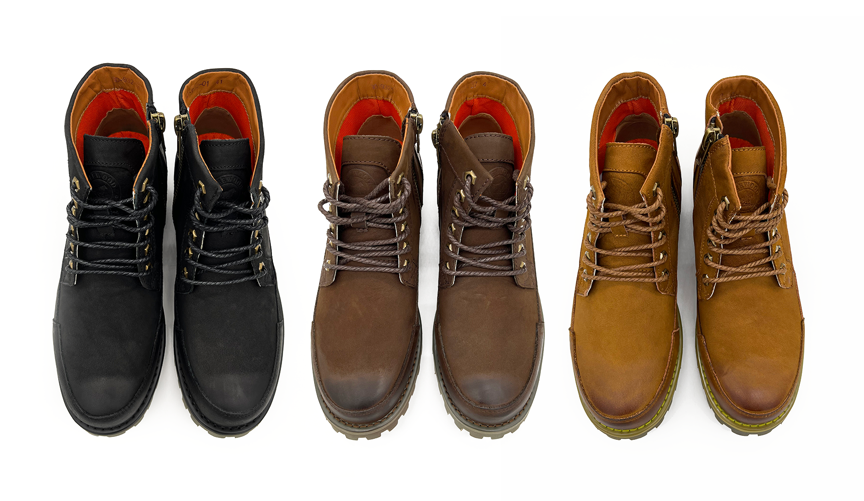 FREEWOOD BOOTS รองเท้าบูทหุ้มข้อ ซิป หนังวัวแท้ รุ่น 90-932 สีดำ / สี ...