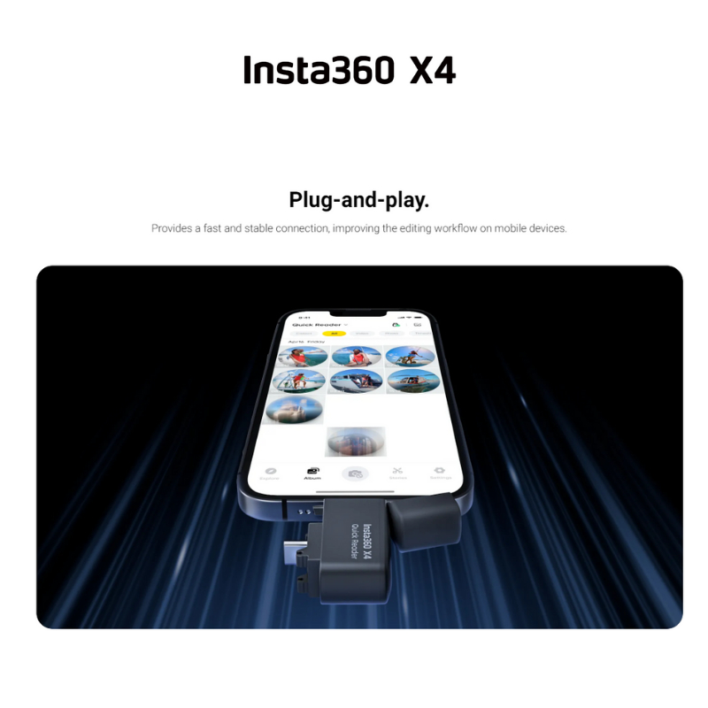 Insta360 X4 Quick Reader รับประกัน1ปี | Shopee Thailand