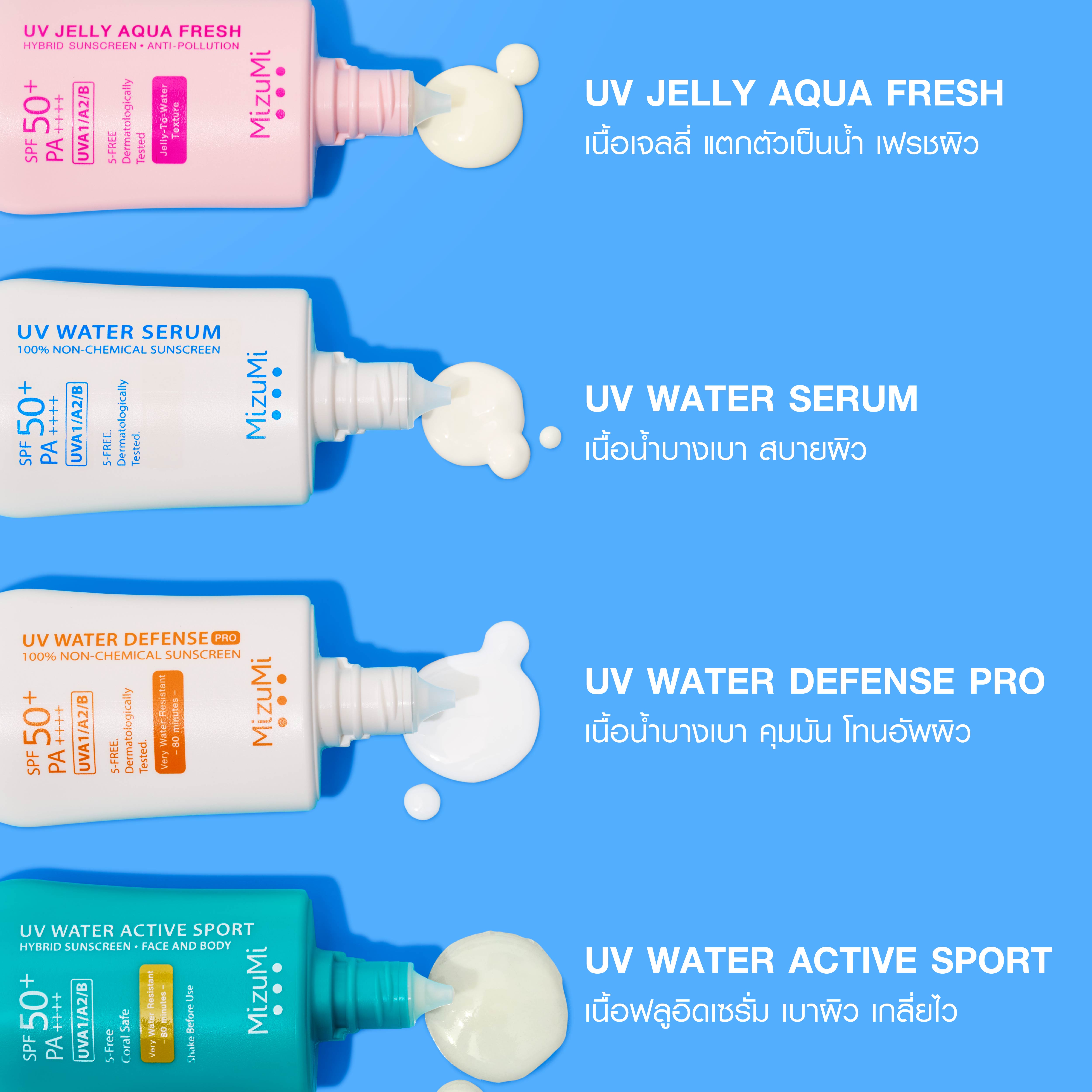 MizuMi UV Water - Set DUO ครีมกันแดดจับคู่ 2 สูตร เนื้อเบาสบาย ซึมไว ไม่เหนอะหนะ | Shopee Thailand