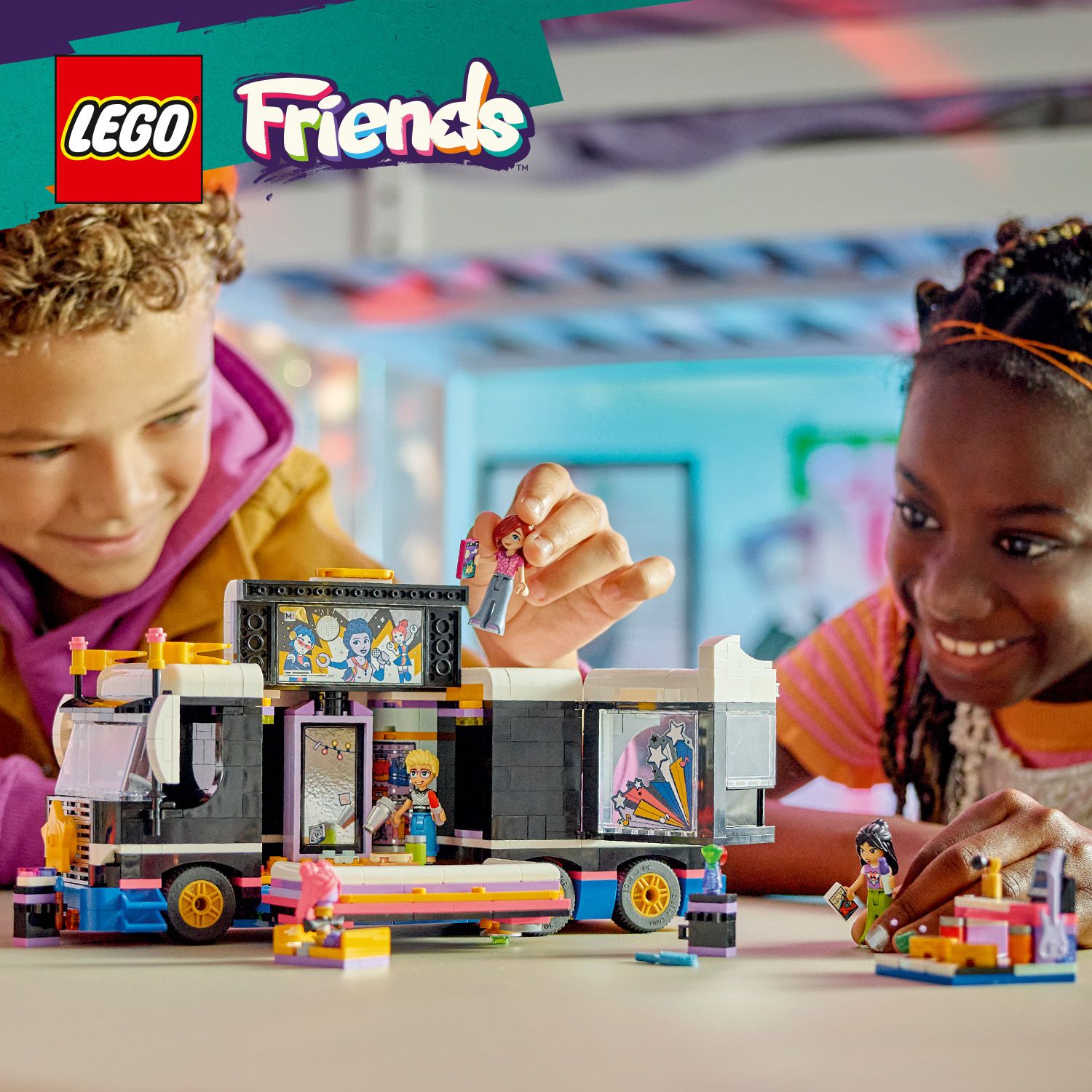 LEGO Friends 42619 Pop Star Music Tour Bus Toy (845 Pieces),Building ...