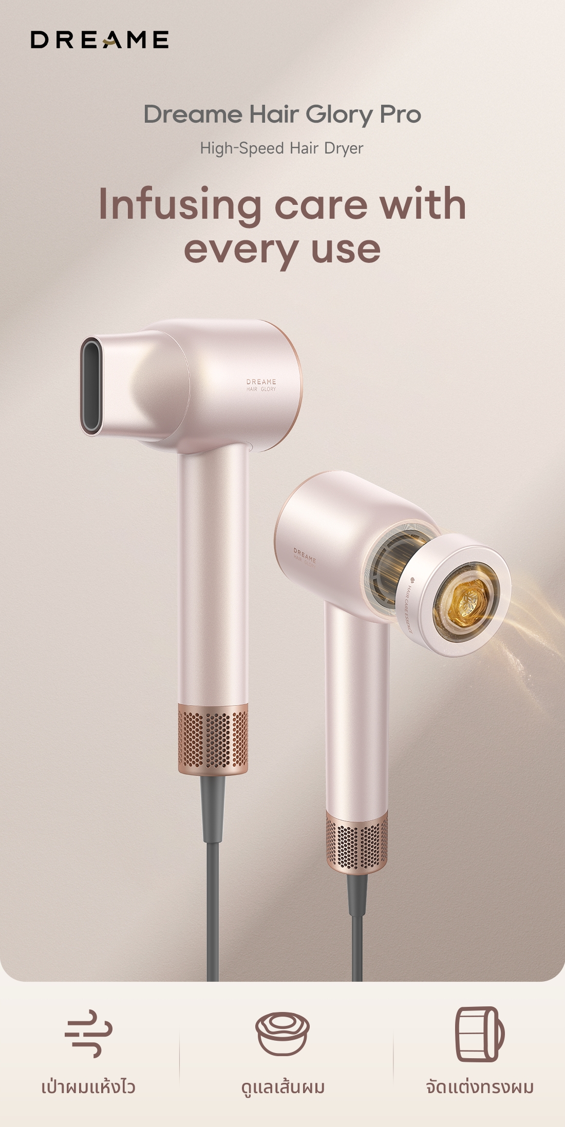 [TOP 2025] Dreame Hair Glory Pro | ไดร์เป่าผมความเร็วสูง | เป่าแห้งไว ...