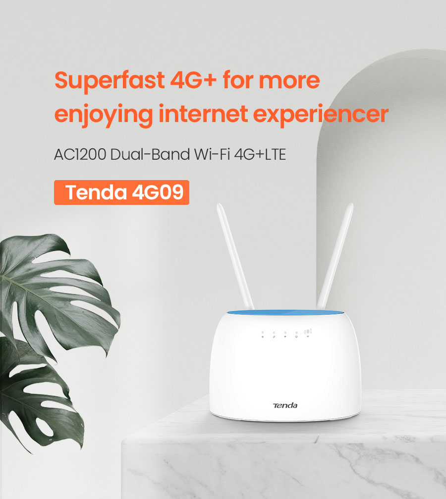 Tenda 4G09 เราเตอร์ใส่ซิม AC1200 Wireless Dual Band 4G CAT6 Router Wifi ...