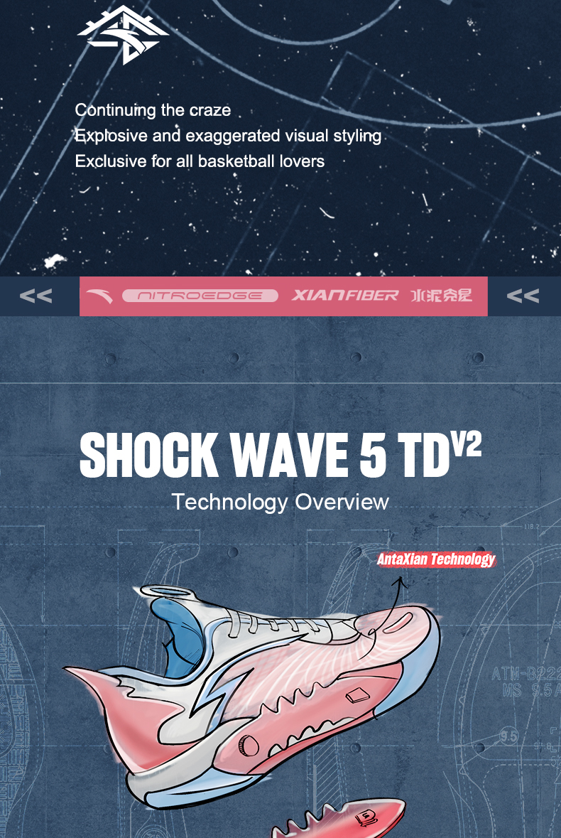 [ANTA x Kyrie Irving] Shock wave 5 TD V2 Men Basketball Shoes รองเท้า ...