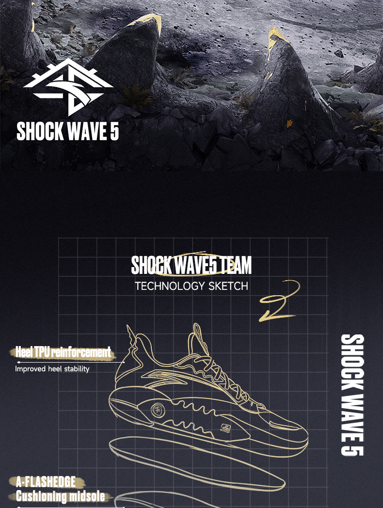 [ANTA x Kyrie Irving] Shock wave 5 TD Men Basketball Shoes 1124B1611 ...