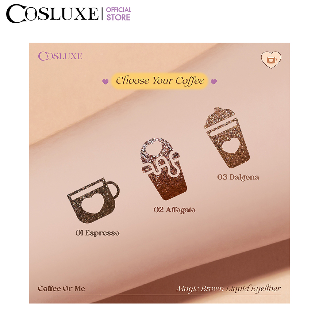 COSLUXE COFFEE OR ME MAGIC BROWN LIQUID EYELINER อายไลเนอร์ | Shopee Thailand