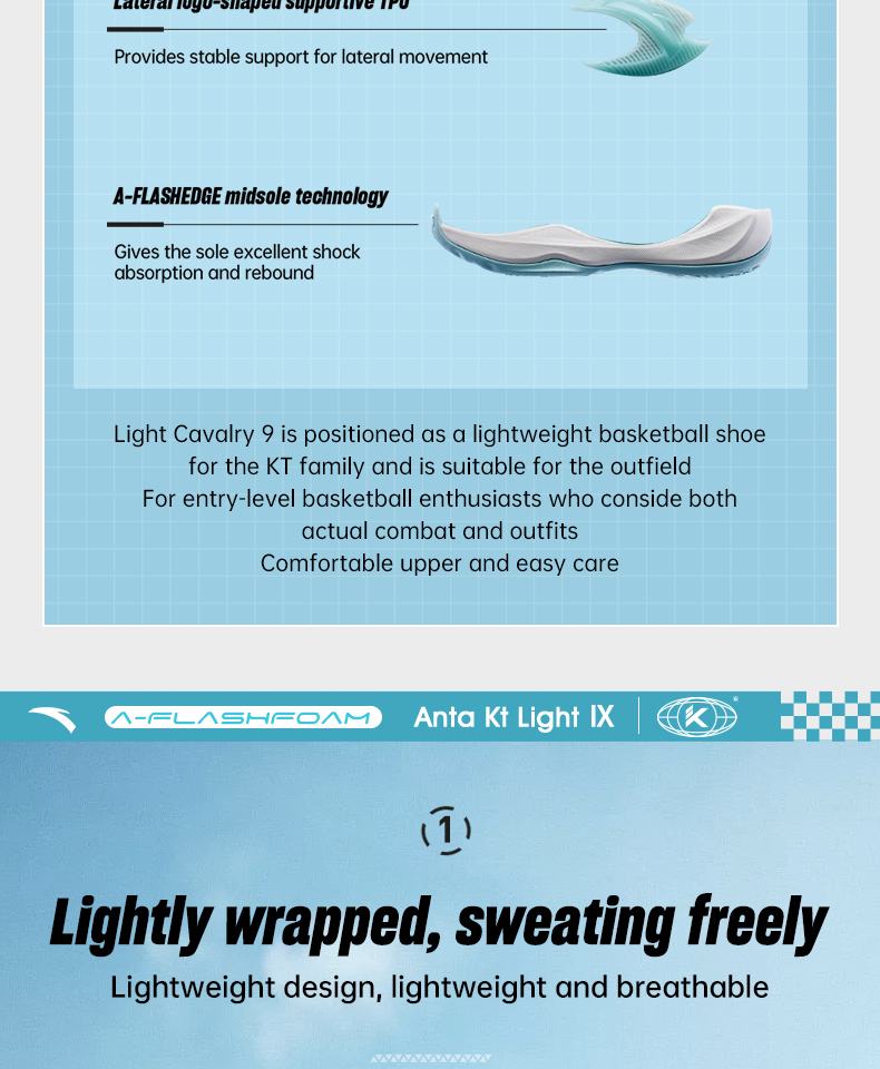 ANTA KT Light Cavalry 9 Men Basketball Shoes A-Flashedge รองเท้า ...