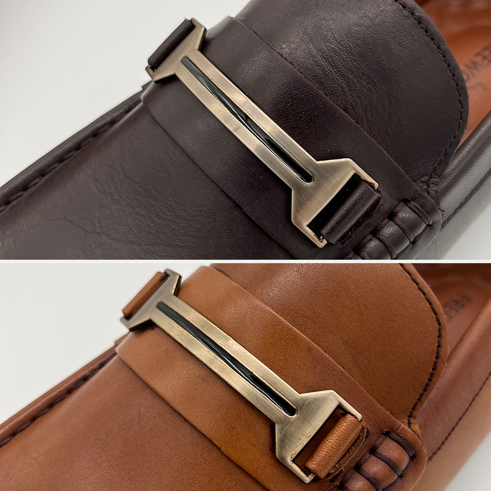 FREEWOOD CASUAL SHOES รองเท้าลำลองผู้ชาย หนังแท้ รุ่น 84-959 สีน้ำตาล ...