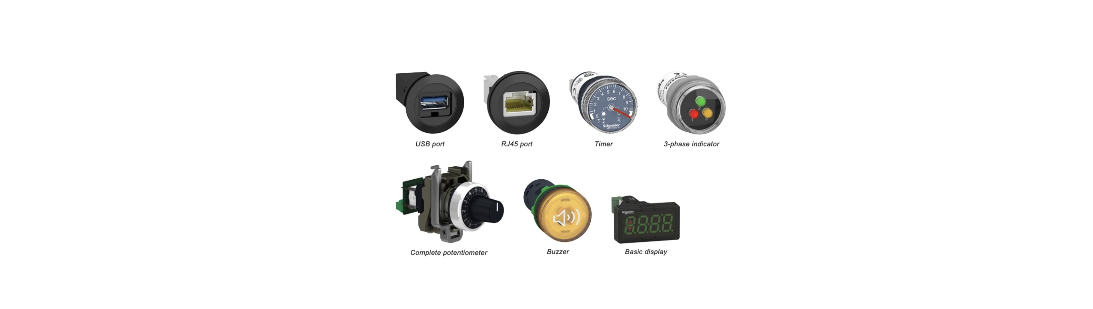 Schneider สัญญาณเตือนพลาสติก XB5KS Annunciator, Complete buzzer ...