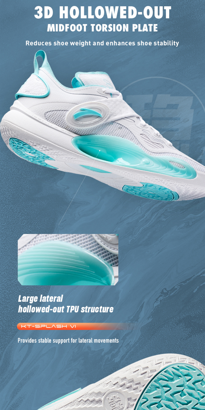 ANTA Splash 6 KT Men Basketball Shoes Nitroedge Sports Shoes 1124B1108 ...