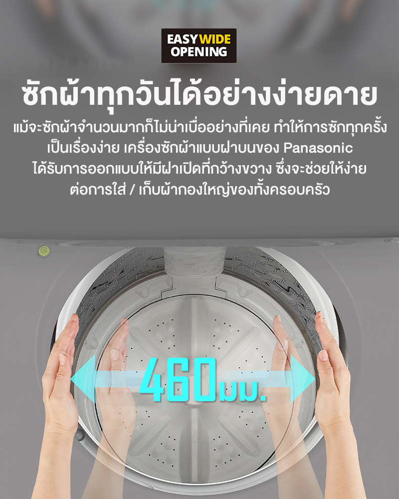 Panasonic เครื่องซักผ้าฝาบน NA-F16AR1HRC รุ่น 16 Kg Active Foam ...