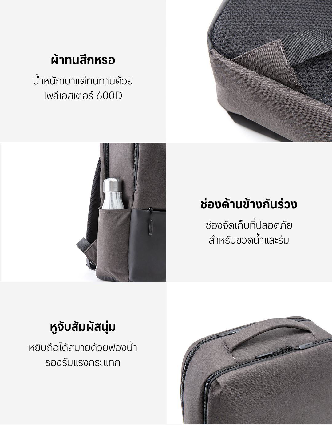 Xiaomi Commuter Backpack Dark Gray | Light Gray | Light Blue | Shopee ...