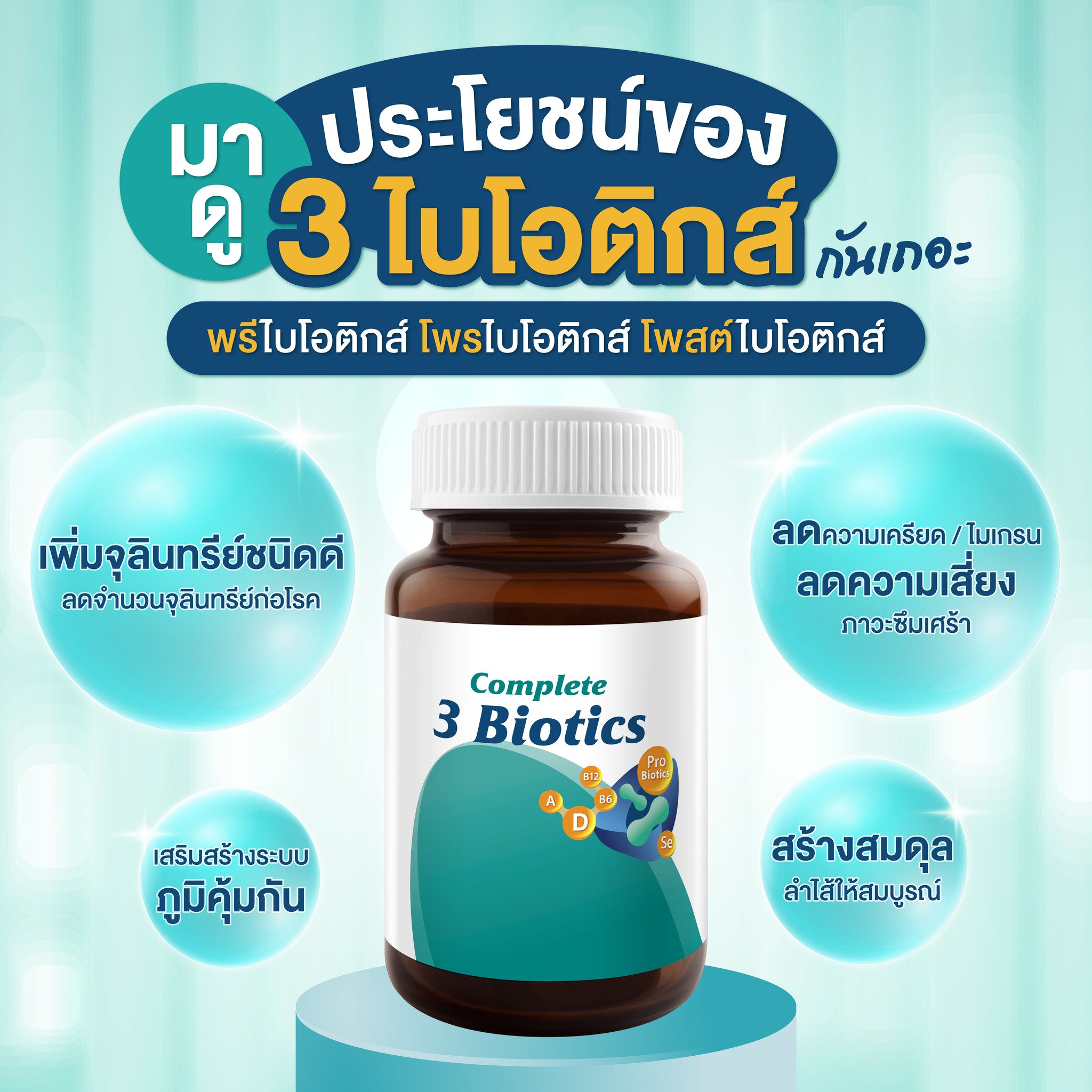 [แพ็คคู่ 2 ขวด 60 เม็ด] VISTRA VITAL-PRO Daily Complete Probiotics ...