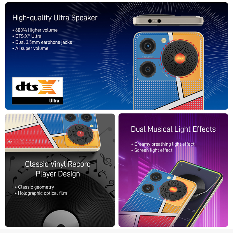 Nubia Music (4+128GB) แถมฟรี! หูฟังStereo - ลำโพงอัลตร้า DTS X Ultra l ...