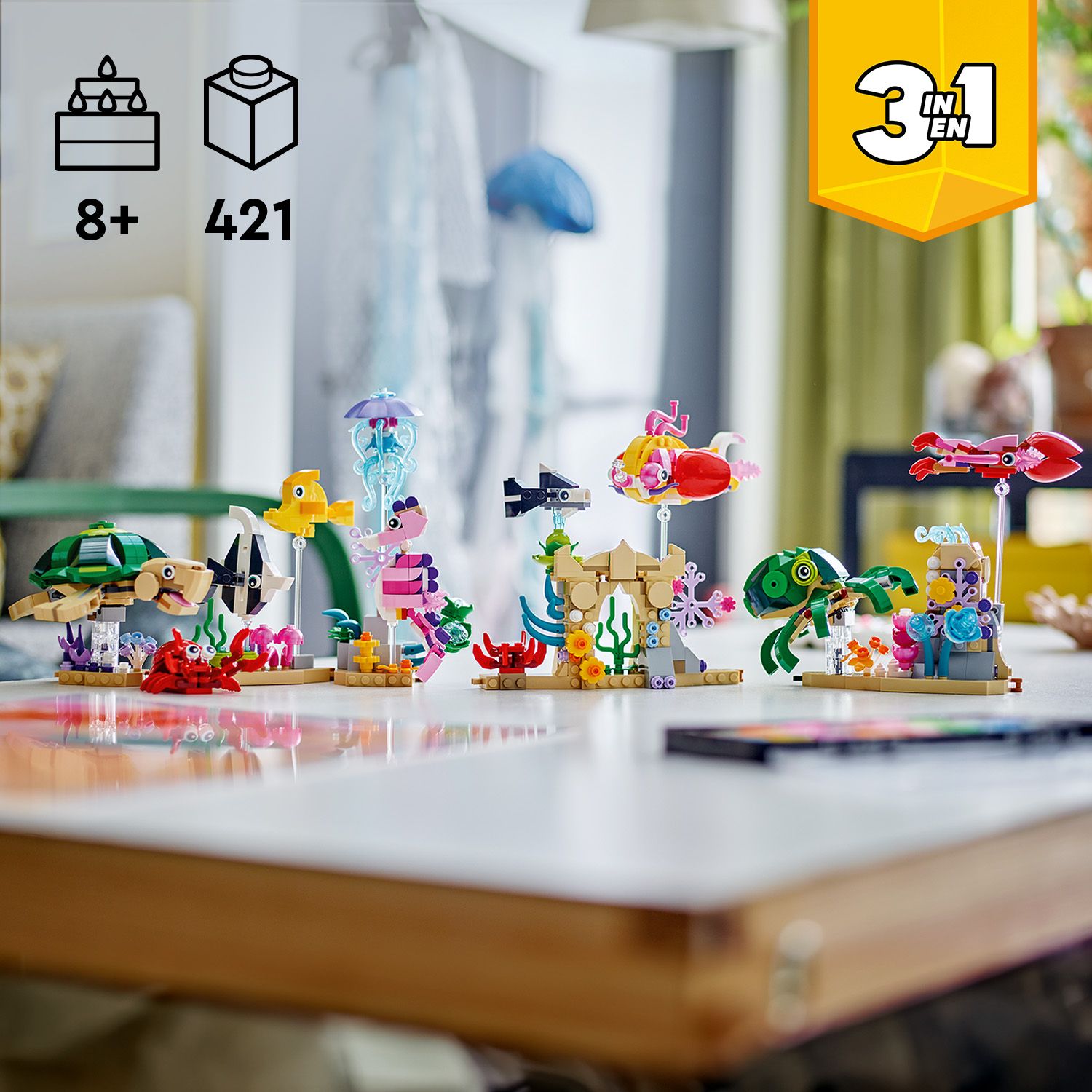 LEGO Creator 31158 Sea Animals Building Set Toys (421 Pieces) | Shopee ...