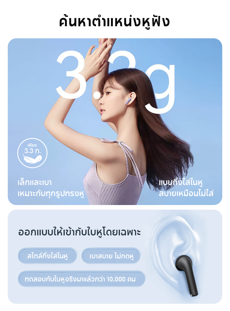 [HOT] Soundcore K20i หูฟังบลูทูธ หูฟังไร้สาย Ai ตัดเสียงรบกวนขณะโทร โหมดเกม เล่นนานสูงสุด 36H ...