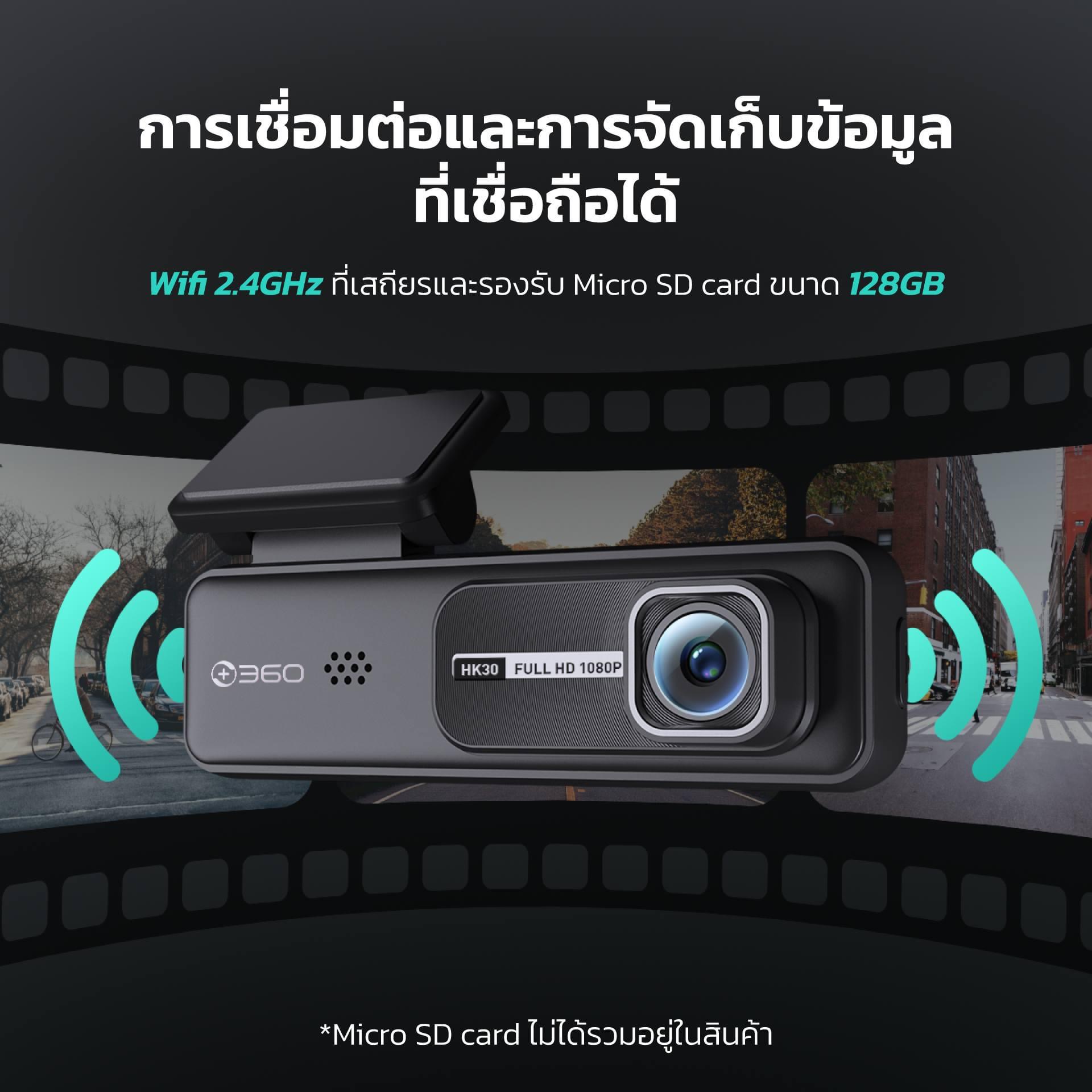 360 Botslab กล้องติดรถยนต์ รุ่น HK30 กล้องติดรถอัจฉริยะ เซนเซอร์จับการ ...